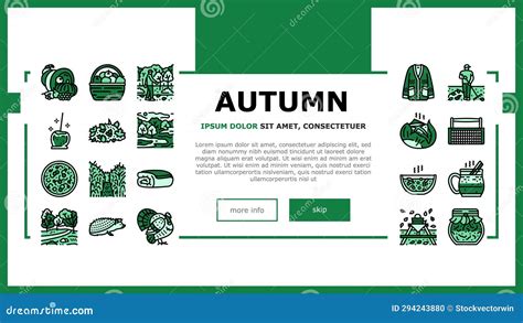 Autumn Season Fall Leaf Nature Landing Header Vector Stock Vector