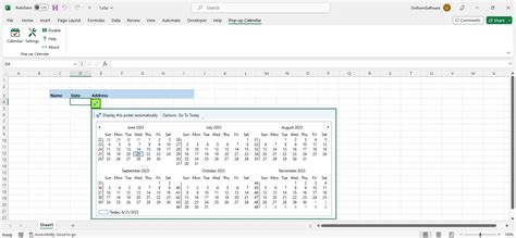 Date Picker In Excel Sheet Printable Timeline Templates