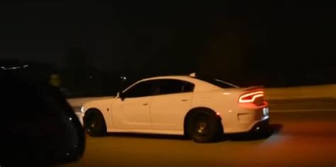 870 Hp Charger Hellcat Drag Races 900 Hp Cadillac Cts V In Texas Street