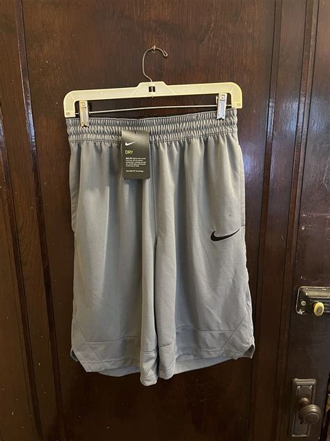 Nike Gray Dri Fit Basketball Athletic Shorts Small N Gem