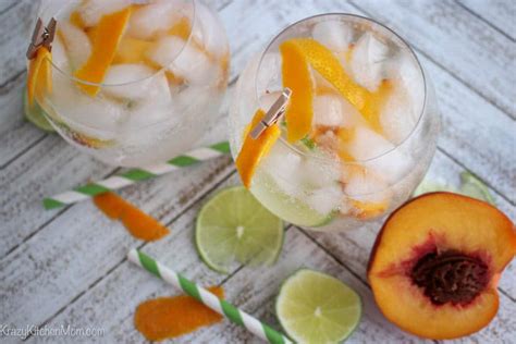 Sparkling Peach Vodka Cocktail A Krazy Kitchen Mom