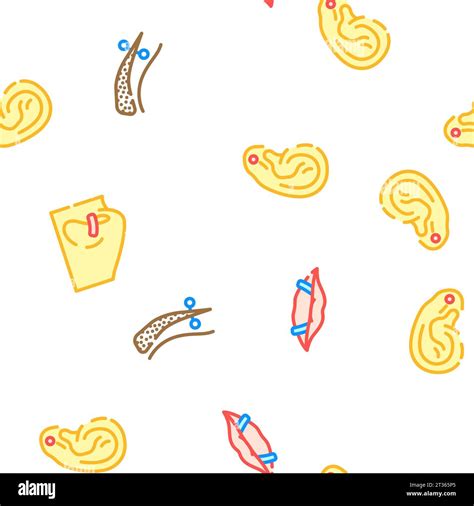 Piercing Ring Earring Nose Vector Seamless Pattern Stock Vector Image