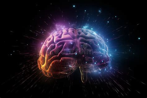 human brain showing intelligent thought processing through neural
