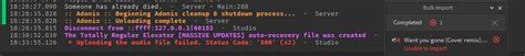 i can t upload audios in any way to roblox asset manager gives error