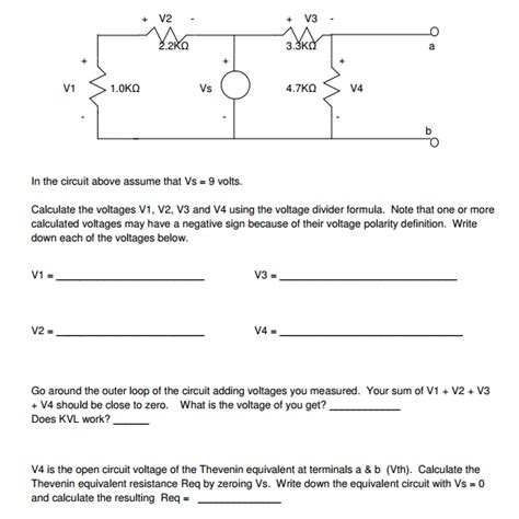 Solved Assume That V S Volts Calculate The Voltages Chegg Com