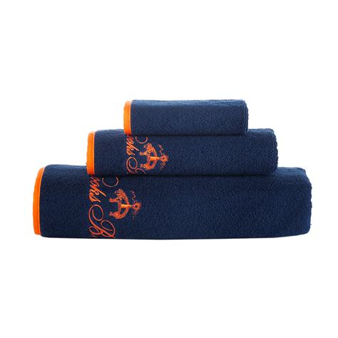 Contrast Frame Towel Set Set Of 3 White Brooks Brothers Bath