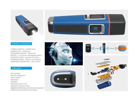 Wired Plastic Biometric Guard Patrol Monitoring Biometric Guard Tour