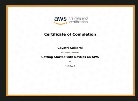 gayatri kulkarni on linkedin aws devops certificate amazon