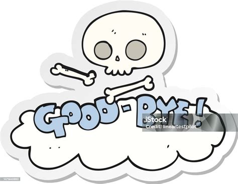 Stiker Simbol Selamat Tinggal Kartun Ilustrasi Stok Unduh Gambar