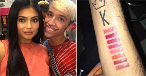 Kylie Jenner Loyalist Gets Kylie Lip Kit Swatches Tattooed On His Forearm