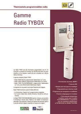 Delta Dore Micro Tybox Radio X D Pdf Notice Manuel D Utilisation