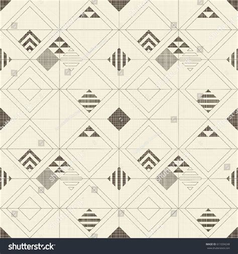 텍스처 배경에서 베이지색과 갈색의 추상 기하학적 스톡 벡터로열티 프리 611034248 Shutterstock 리놀륨
