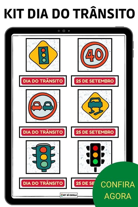Kit Dia do Trânsito Atividades Lembrancinhas e Moldes KIT SÓ ESCOLA