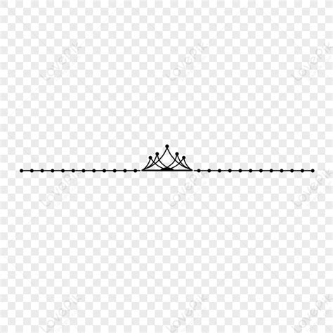 Black And White Simple Line Crown Dividing Line Divider Simple Strokes
