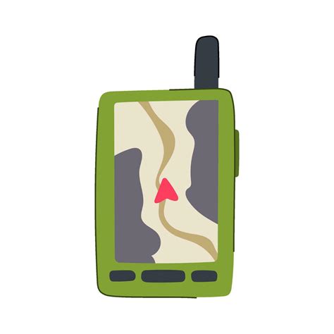 Trekking Handheld Gps Cartoon Vector Illustration Vector Art At Vecteezy