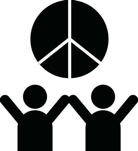 Two Man Holding Pecae Icon 24833126 Vector Art At Vecteezy