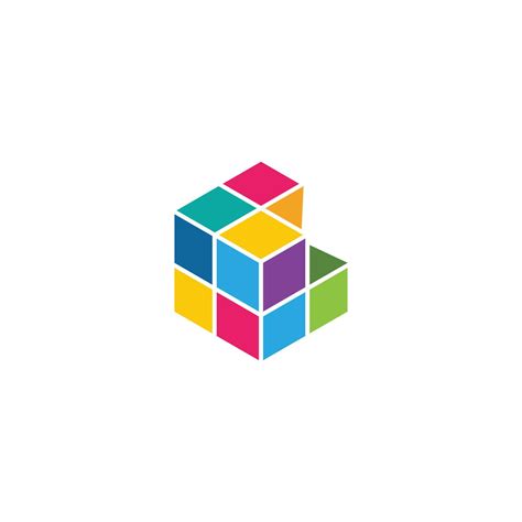 Cube Logo Template Vector Icon 19784463 Vector Art At Vecteezy