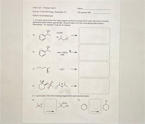 Solved Chem 321 Problem Set 5 Due By 11 59 PM Friday Chegg