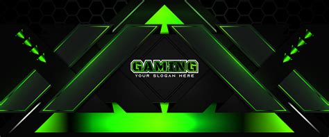 금속 기술 컨셉의 미래지향적인 라이트 그린 게이밍 배너 디자인 벡터 일러스트레이션 3차원 형태에 대한 스톡 벡터 아트 및 기타