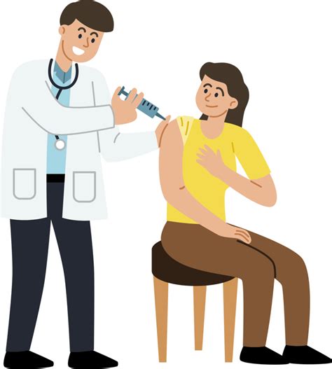 The Male Doctor Is Injecting Drugs Into The Female Patient 19818451 Png