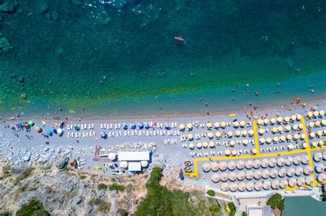 Premium Photo Jaz Beach Near Budva Montenegro Europe Aerial View Of