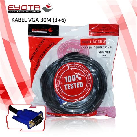 Jual KABEL VGA 30M GOLD PLATE 3 6 Eyota Shopee Indonesia