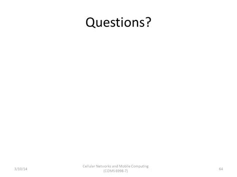 Cellular Networks And Mobile Computing Coms Spring Ppt Download