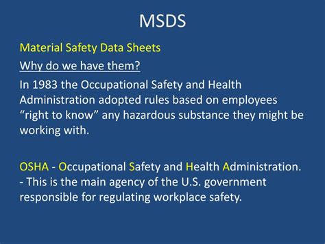 Ppt Safety Msds Powerpoint Presentation Free Download Id 2463308