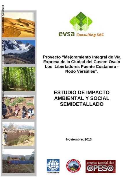 Pdf Estudio De Impacto Ambiental Y Social Semidetallado · Evaluación