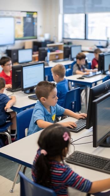 Elementary School Computer Science Classroom Smart Little