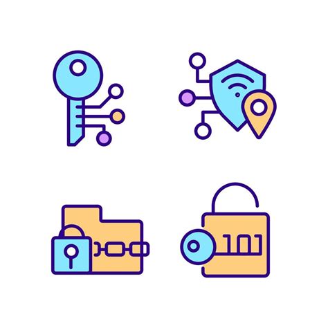Conjunto De Iconos De Color Rgb Perfectos De Píxeles De Tecnologías De
