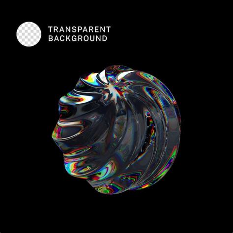 Premium Psd Psd Colorful 3d Modern Shape Dispersion Effect Glass Material