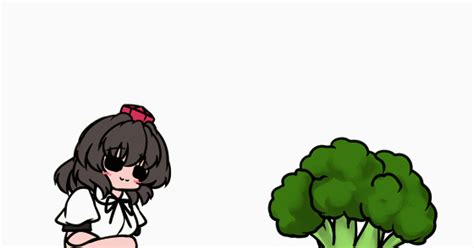 東方うごイラ 動くゆるもみ17 風蓮うどんブロッコリーのうごイラ Pixiv