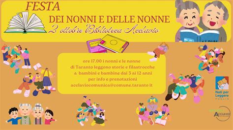 Festa Dei Nonni E Delle Nonne Alla Biblioteca Acclavio Di Taranto La