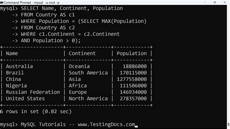 MySQL Table Aliases TestingDocs