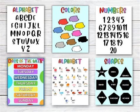 Educational Charts And Posters Homeschool Learning Supplies Classroom Learning Posters 6