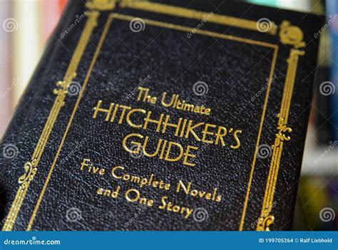 Closeup Of Isolated Douglas Adams Hitchhikers Guide Through The Galaxy