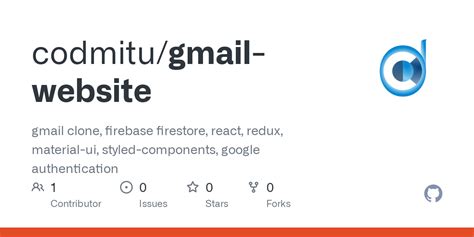 GitHub Codmitu Gmail Website Gmail Clone Firebase Firestore React