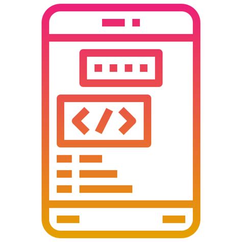 coding generic gradient outline icon