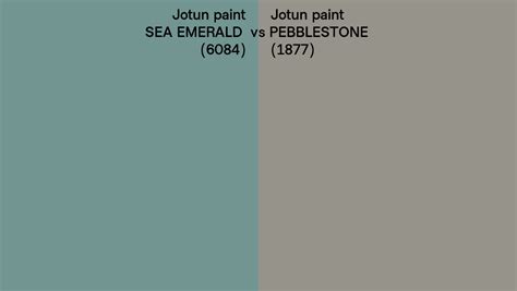 Jotun Paint Sea Emerald Vs Pebblestone Side By Side Comparison