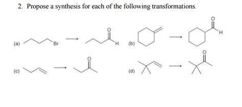 Solved Propose A Synthesis For Each Of The Following Chegg