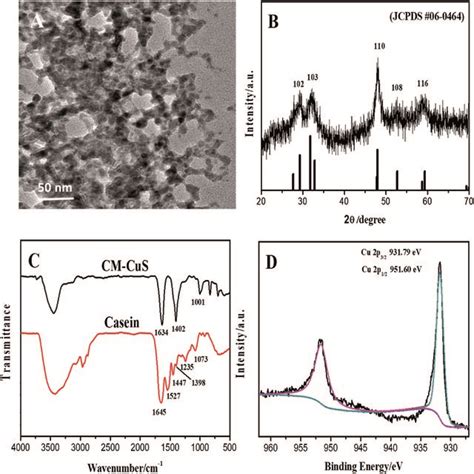 Tem Image A Xrd Spectra B Ft Ir Spectra C And High Resolution