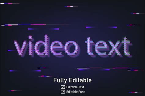 Premium Vector Futuristic Glitch Text Effect For Video Game Text For