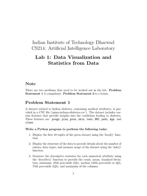Lab_1__Data_Visualization_and_Statistics_from_Data | PDF | Descriptive Statistics | Statistical ...