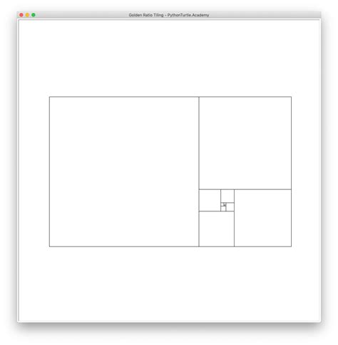 Golden Ratio Tiling Python And Turtle