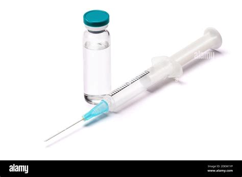 Medical Ampoule Vial And Syringe Isolated On White Background Stock Photo Alamy