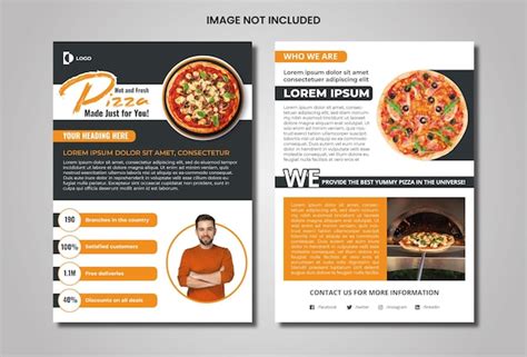 Premium Vector Pizza Business Frontback Flyer Template With Replaceable Text