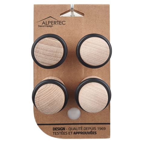 Lot De 4 Butées De Porte à Coller Bois Alpertec Effet Bois Leroy Merlin