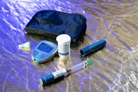 Insuline And Diabetist Tester On White Background Editorial Image Image Of Glucose Inject