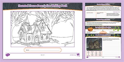 Haunted House Descriptive Writing Pack Teacher Made